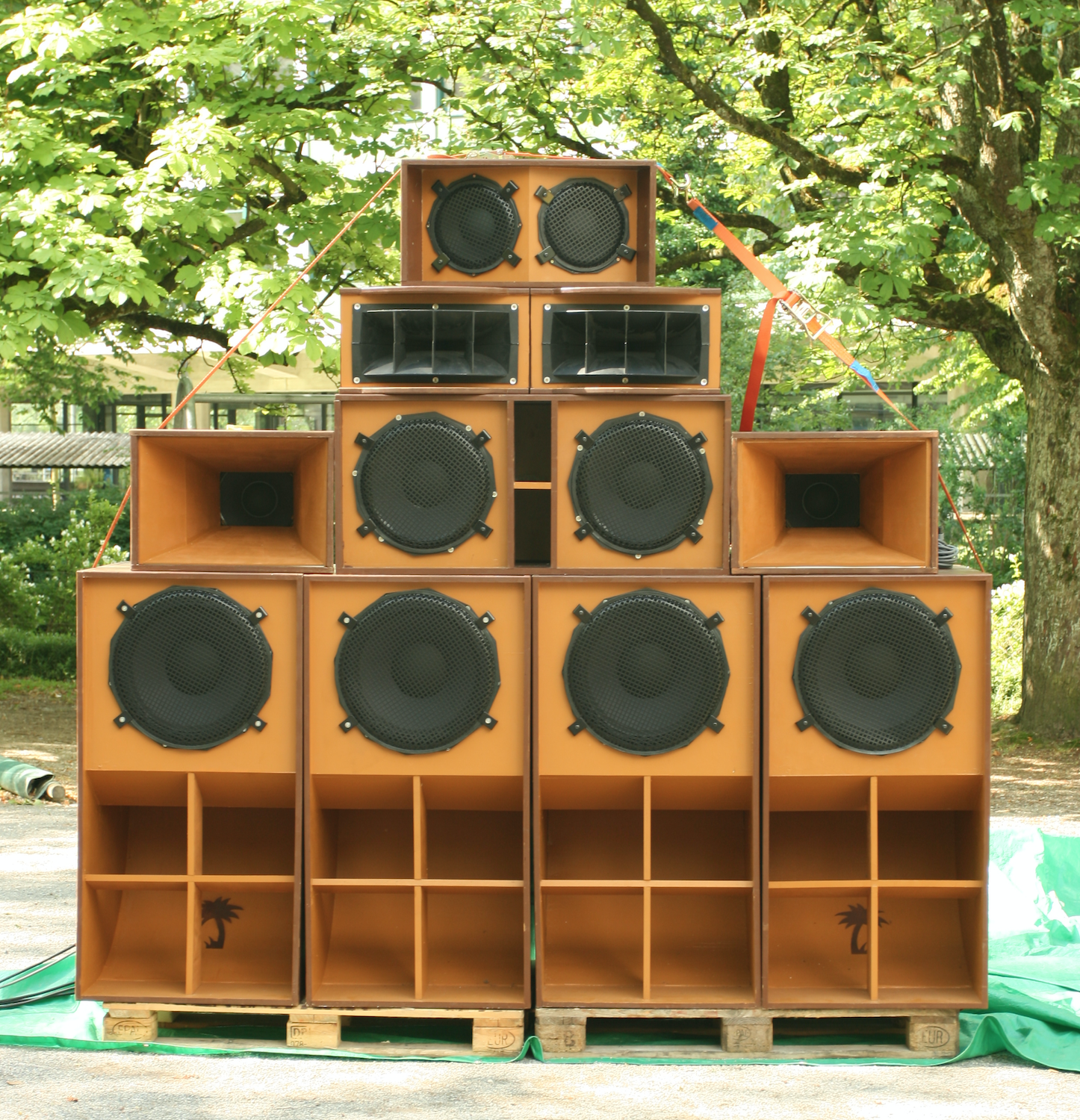 Reggae Sound System Speakers Hi Fi Audio Sound System. Realistic Eps10